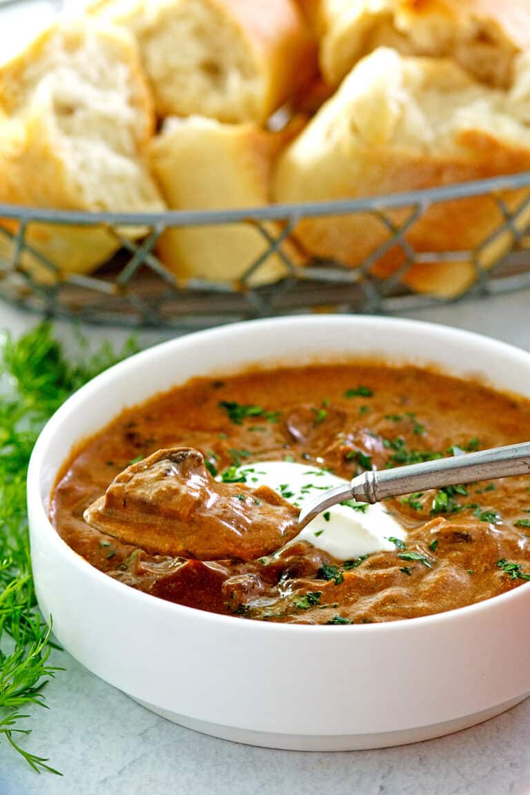 Hungarian Mushroom Soup Recipe - The Daring Gourmet