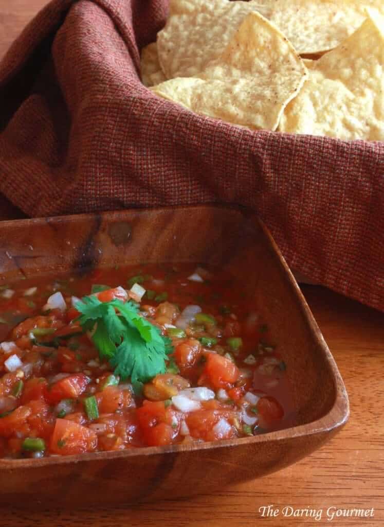 Mexican Restaurant Style Salsa - The Daring Gourmet