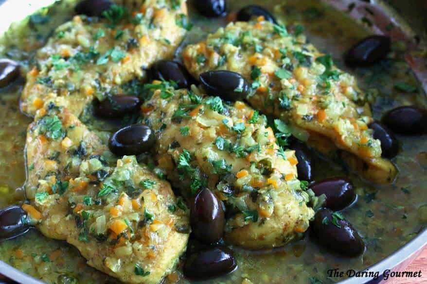 Moroccan Chicken with Preserved Lemon and Olives (Djej Makalli) - The ...