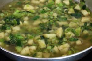 Apple Cider Pork Chops with Leek & Dried Fruit Compote - The Daring Gourmet