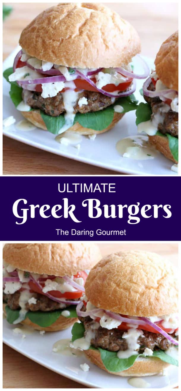 Ultimate Greek Burgers - The Daring Gourmet