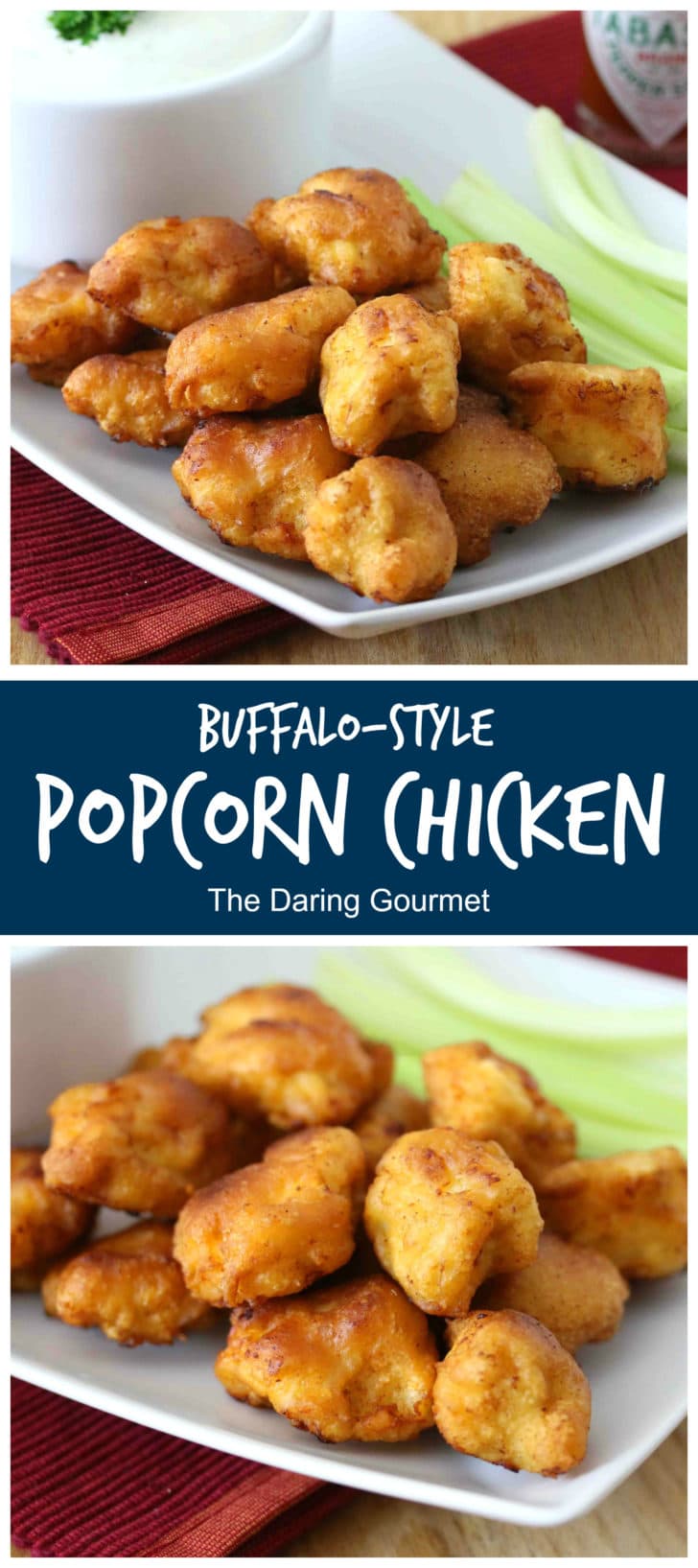 Popcorn Chicken (Buffalo-Style) - The Daring Gourmet