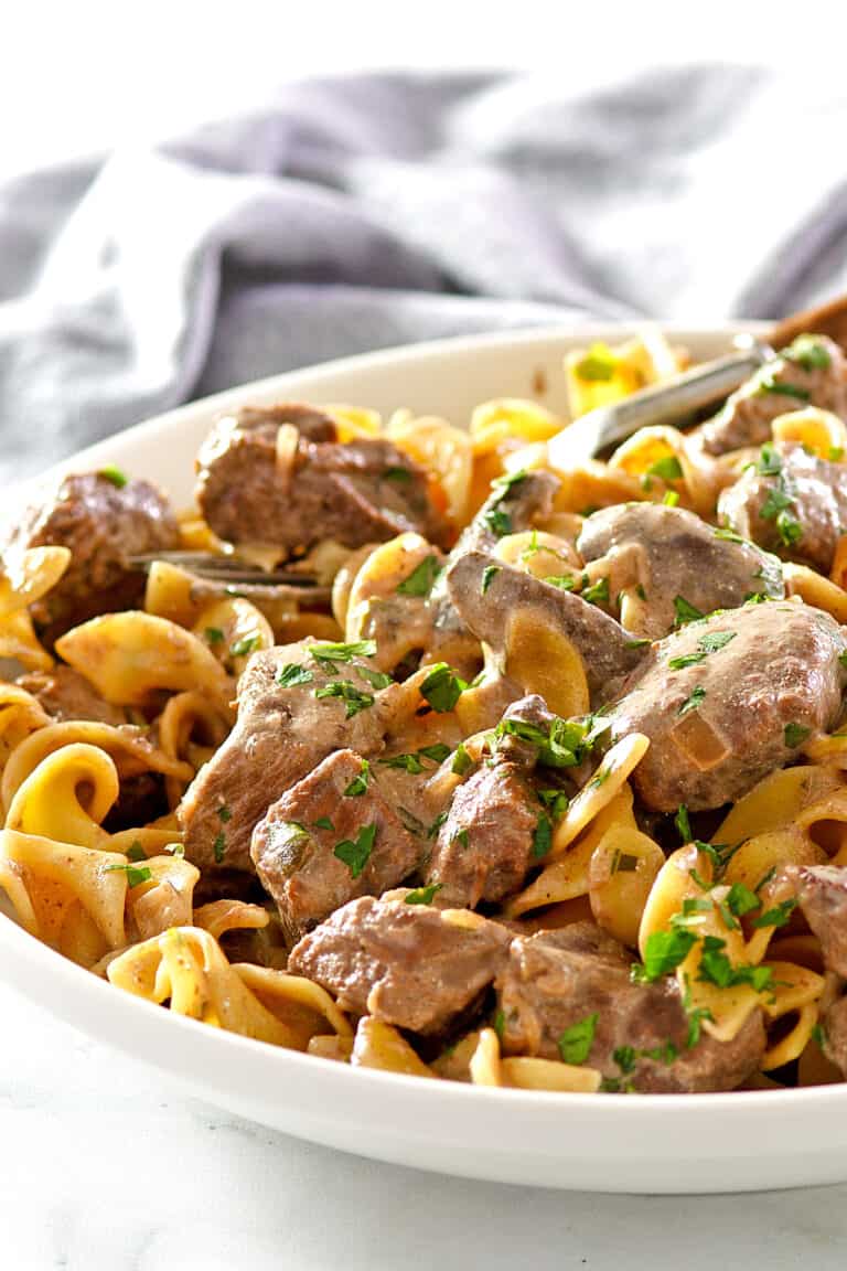Slow Cooker Beef Stroganoff - The Daring Gourmet