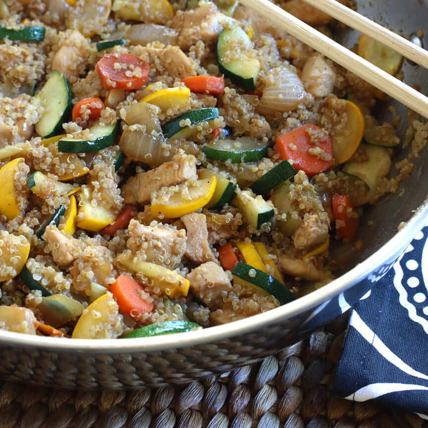 Chinese Chicken Fried Quinoa - The Daring Gourmet