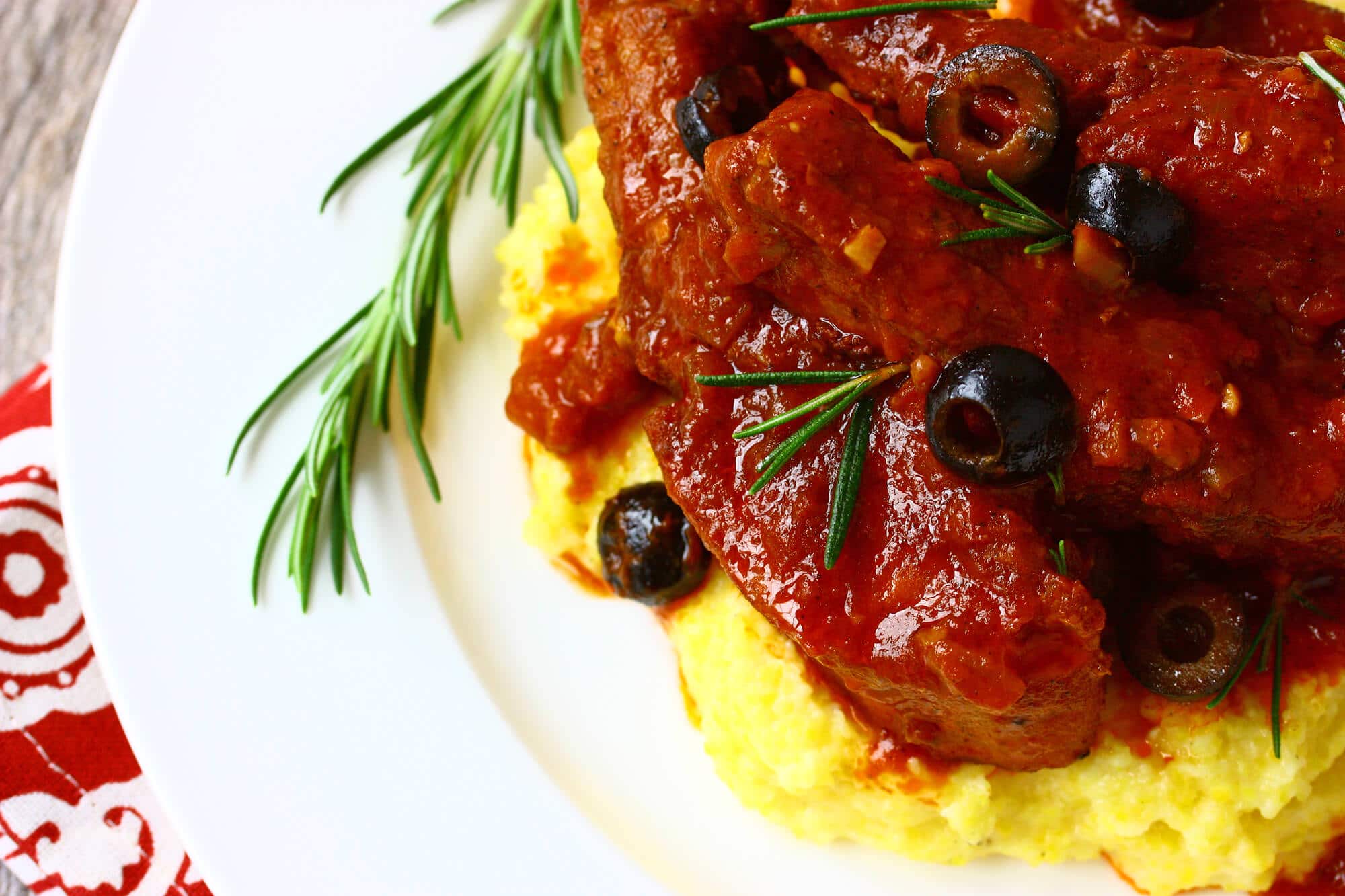 Italian Pork Ribs with Olives - The Daring Gourmet