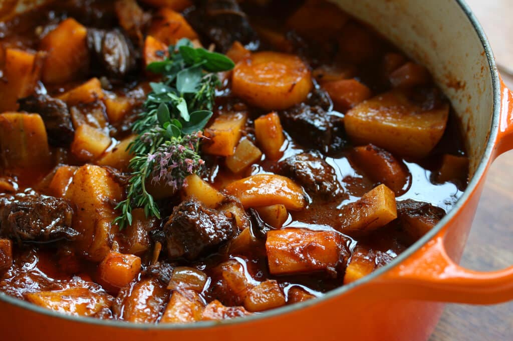French Beef Stew with Old-Fashioned Vegetables - The Daring Gourmet