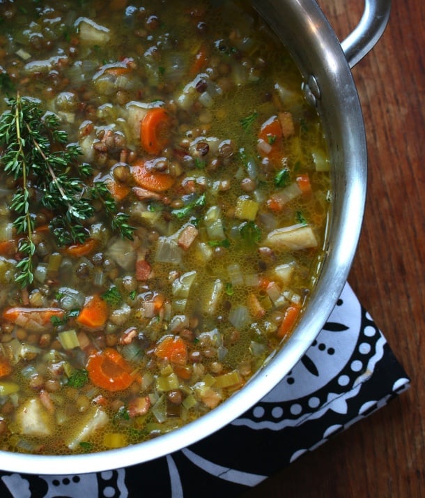 French Lentil Soup - The Daring Gourmet