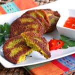 Burmese Yellow Split Pea Fritters - The Daring Gourmet