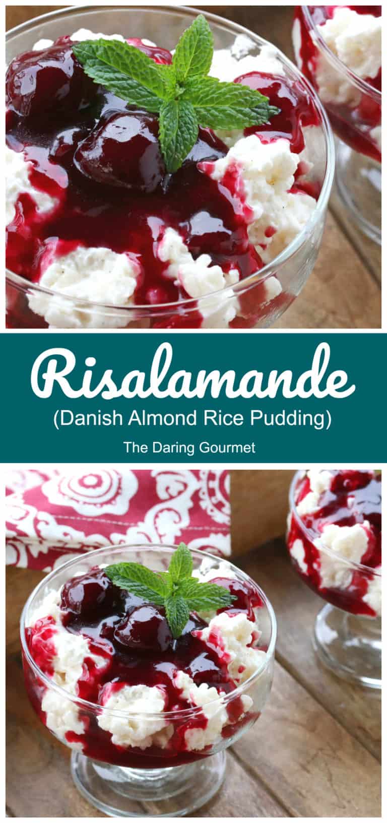 Risalamande (Danish Almond Rice Pudding) - The Daring Gourmet