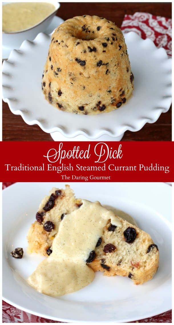 Traditional Spotted Dick (English Steamed Pudding) - The Daring Gourmet