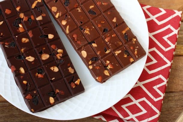 Rum Raisin Nut Chocolate Bars - The Daring Gourmet
