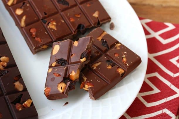 Rum Raisin Nut Chocolate Bars - The Daring Gourmet