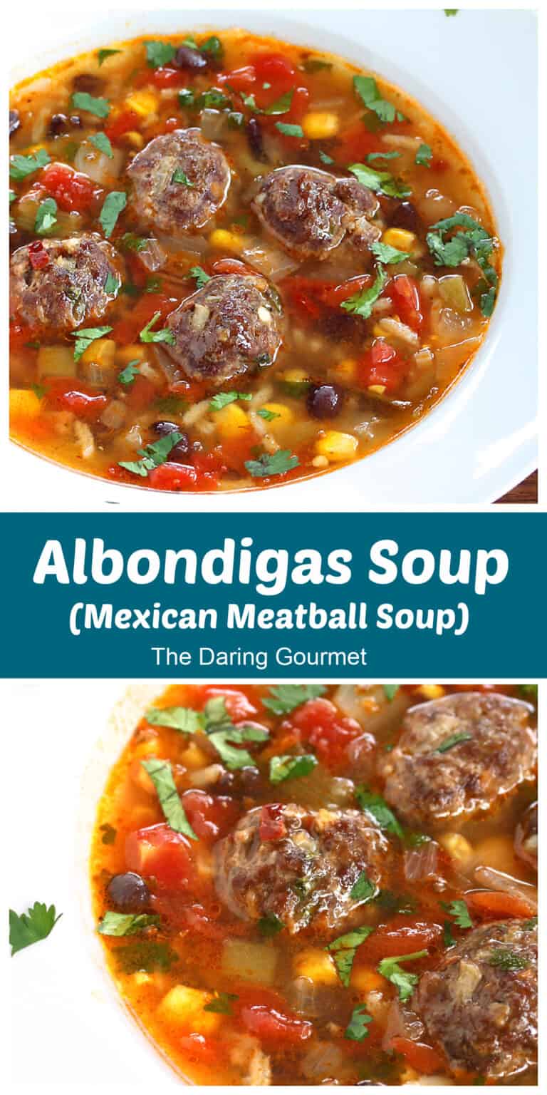 Albondigas Soup (Mexican Meatball Soup) - The Daring Gourmet