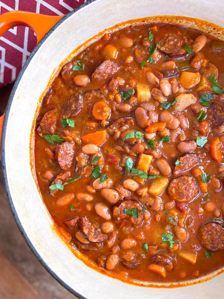 Hungarian Bean Goulash (Babgulyás) - The Daring Gourmet