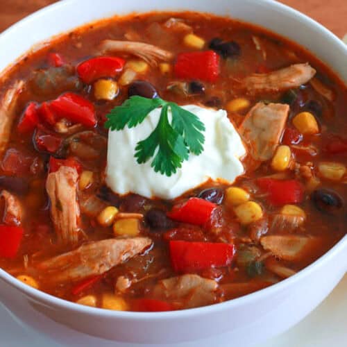 Smoky South of The Border Soup Recipe - The Daring Gourmet